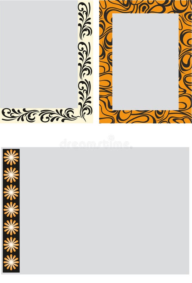 Floral Border Pattern Frame, Design Vector Illustration Stock Vector ...