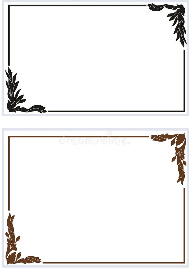 Floral Border Pattern Frame, Design Vector Illustration Stock Vector ...