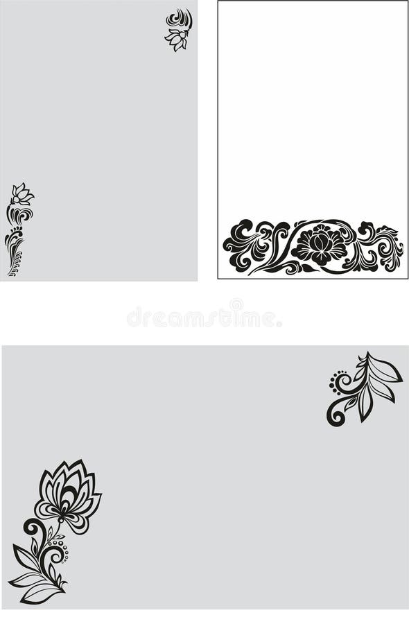 Led Mirror Glass Floral Border Pattern Frame, Design Vector ...