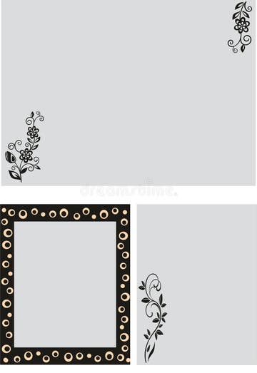 Led Mirror Glass Floral Border Pattern Frame, Design Vector ...