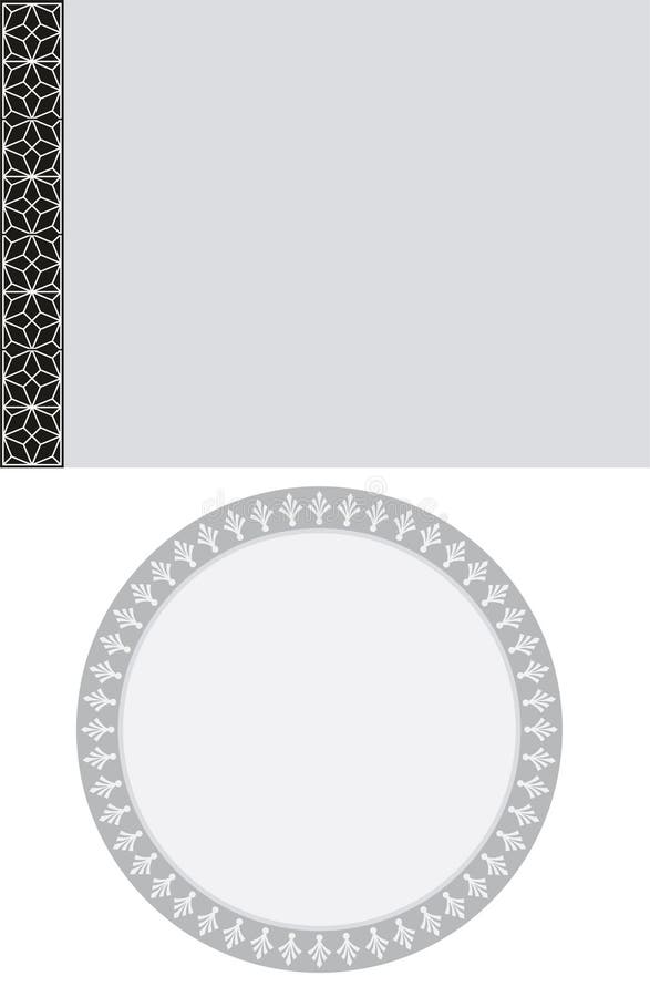 Led Mirror Glass Floral Border Pattern Frame, Design Vector ...