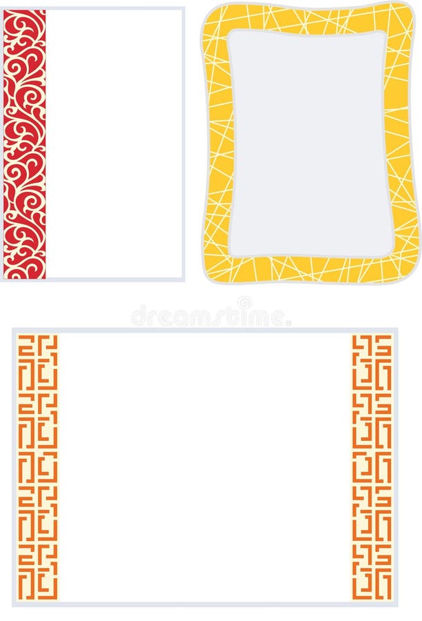 Led Mirror Glass Floral Border Pattern Frame, Design Vector ...