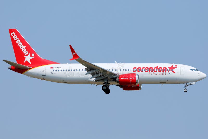 Corendon on the sky editorial stock photo. Image of corendon - 236728438