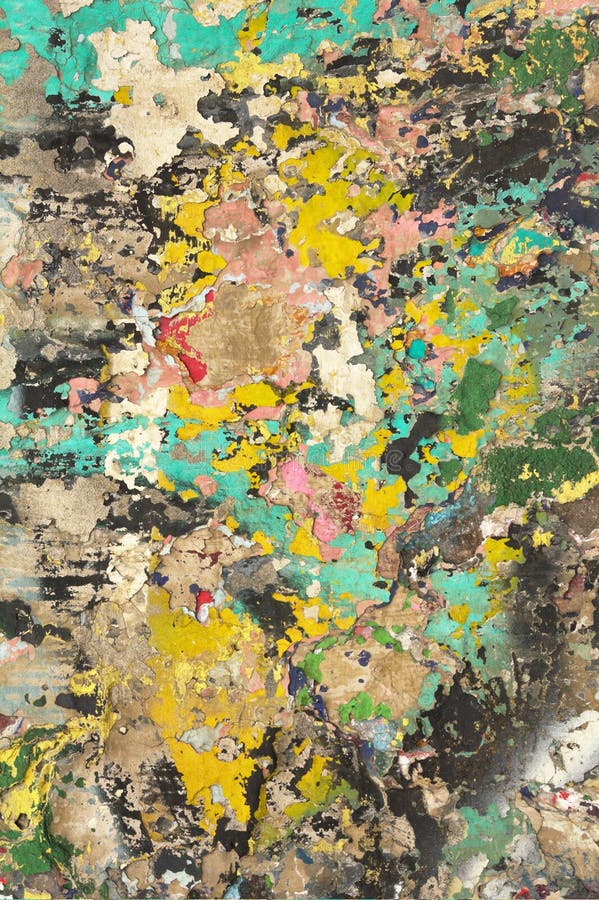 Cores E Texturas Misturadas Na Parede Foto de Stock - Imagem de ...