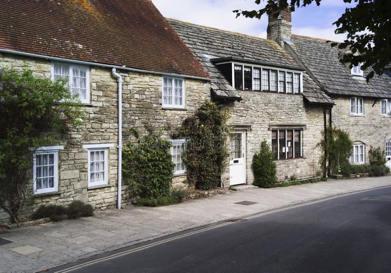 Corfe castle stock image. Image of road, castle, home - 12937861