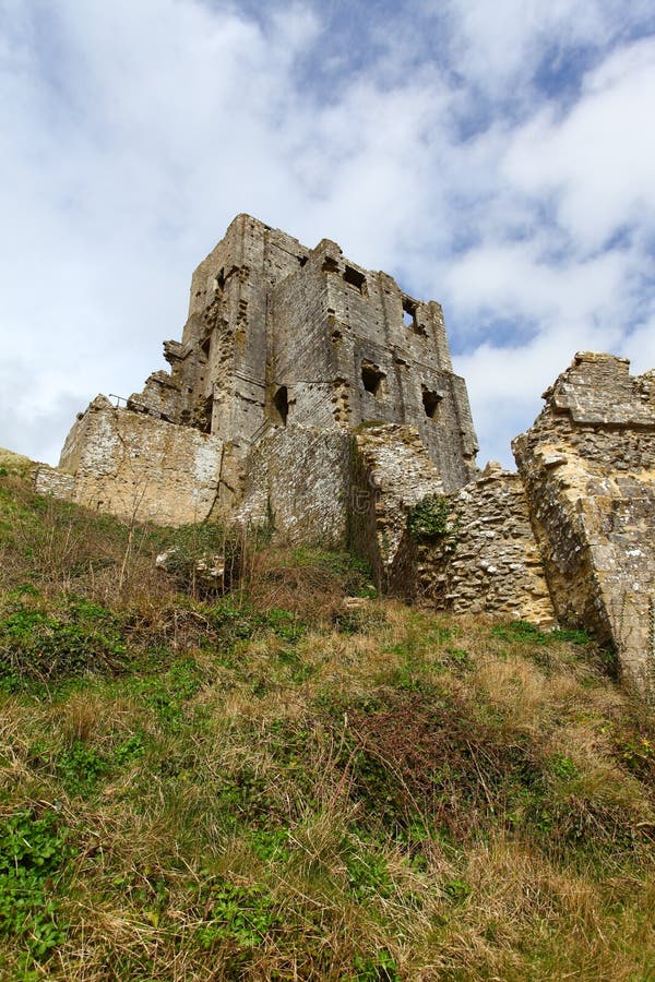Corfe Castle & Graveyard, Dorset Stock Photo - Image of dorset, ruins ...