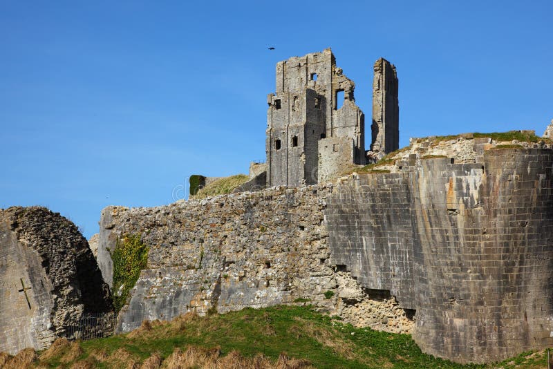Corfe Castle, In Swanage, Dorset, Southern England Stock Photo - Image ...