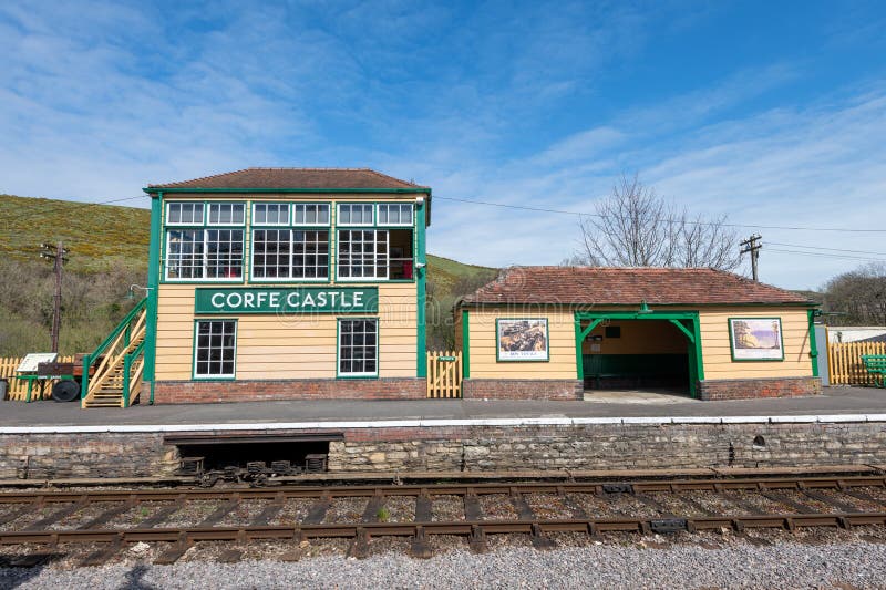 Corfe Castle Railway Station Editorial Stock Photo - Image of ...