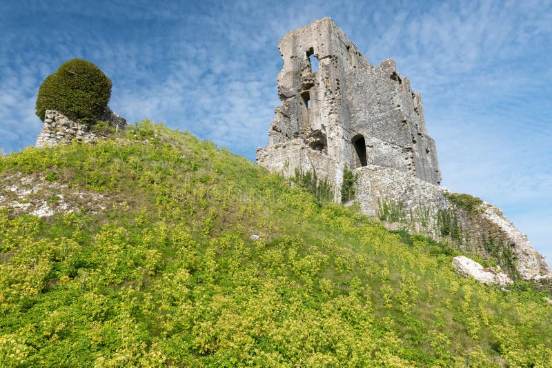 Corfe castle stock image. Image of dorset, medieval - 229940127