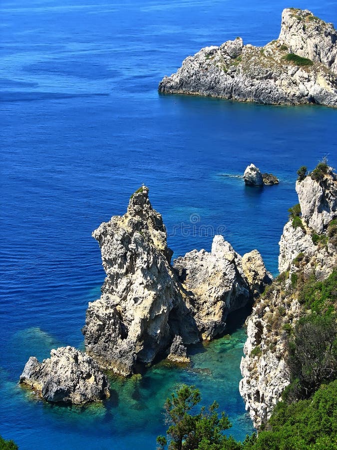 Corfu cliffs 3 stock image. Image of landscape, islands - 2112401