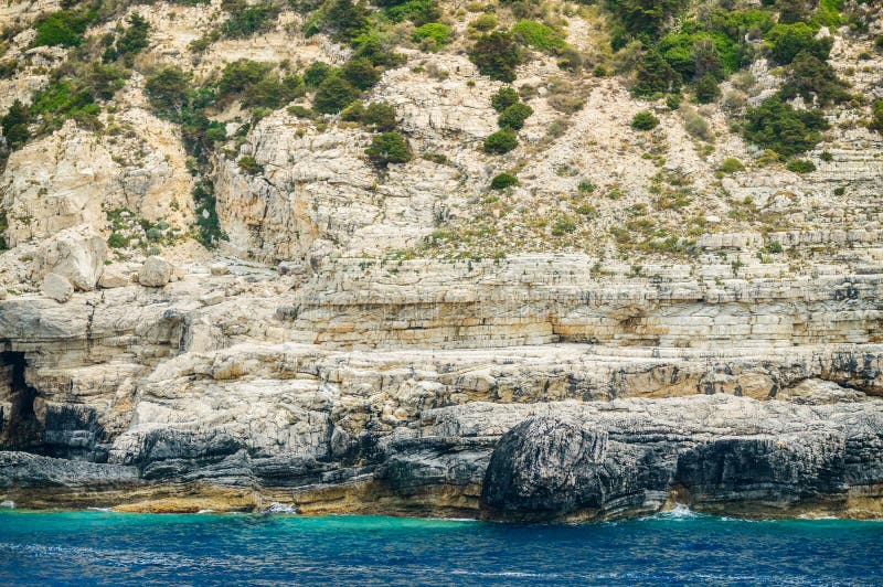 Corfu cliffs 3 stock image. Image of landscape, islands - 2112401