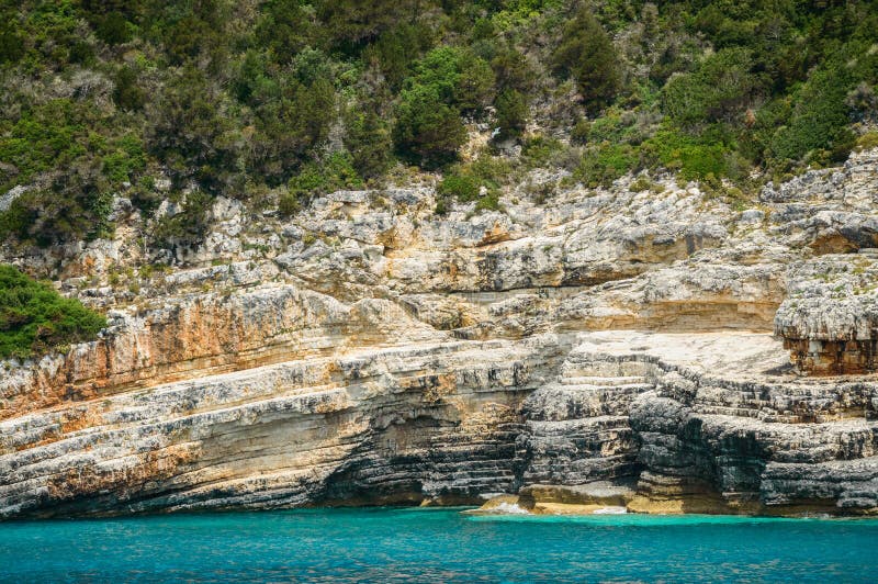 Corfu cliffs 3 stock image. Image of landscape, islands - 2112401