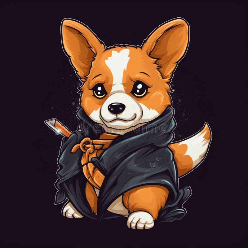 Corgi mascot stock illustration. Illustration of adorable - 278596836