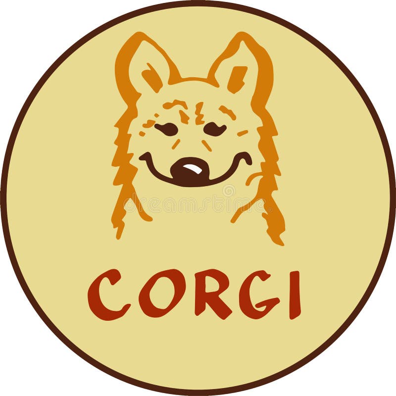 Corgi character logo stock illustration. Illustration of friendly ...