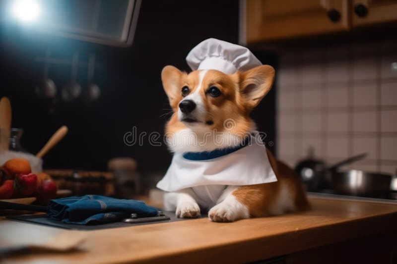 Corgi Dog Chef. Generate Ai Stock Illustration - Illustration of animal ...