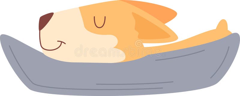 Corgi Dog Sleeping stock vector. Illustration of cartoon - 296303873