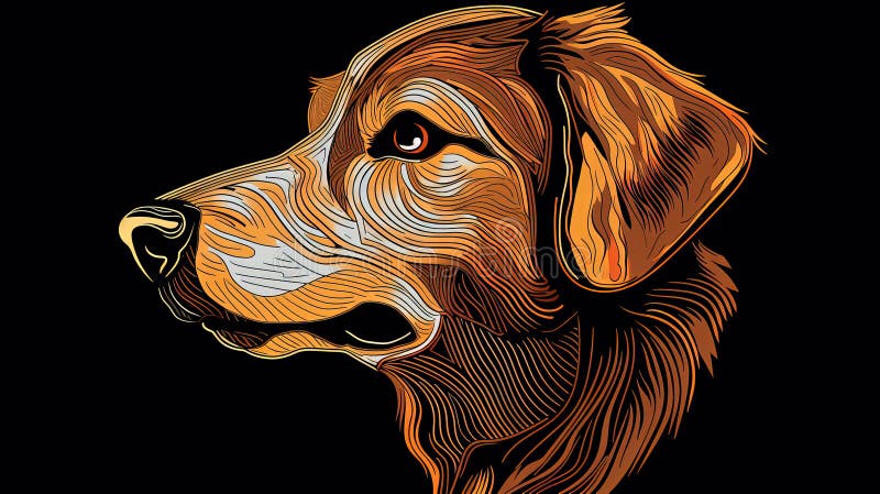 Corgi Gazing into the Abyss Stock Illustration - Illustration of head ...