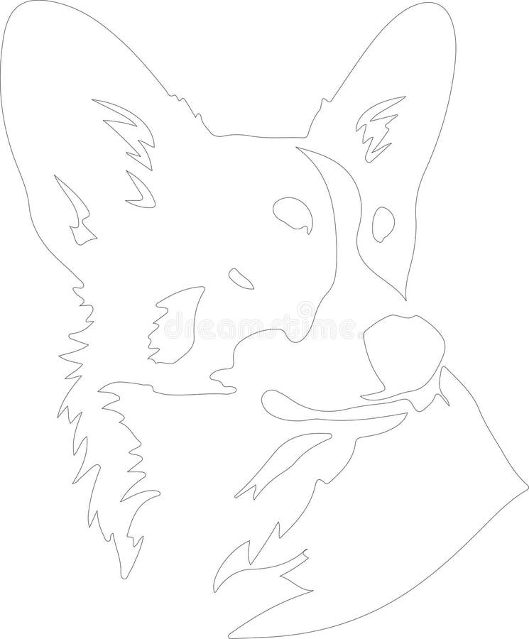Corgi Outline Outline Silhouette Generative Ai Stock Vector ...