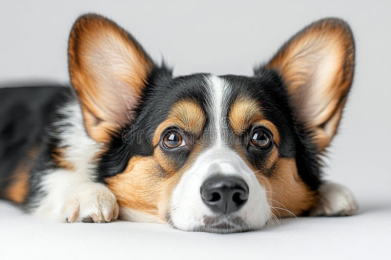 Corgi Portrait stock illustration. Illustration of playful - 345304145