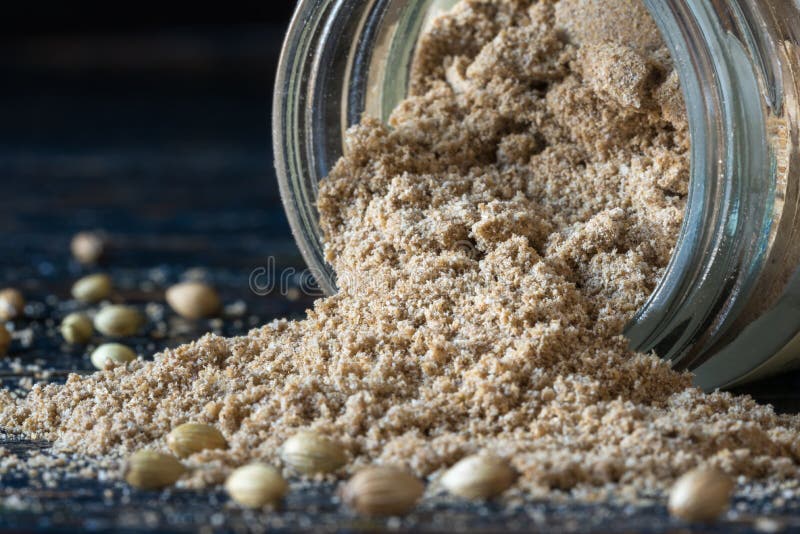 Cilantro Seeds Spilled from a Seed Packet Stock Image - Image of ...
