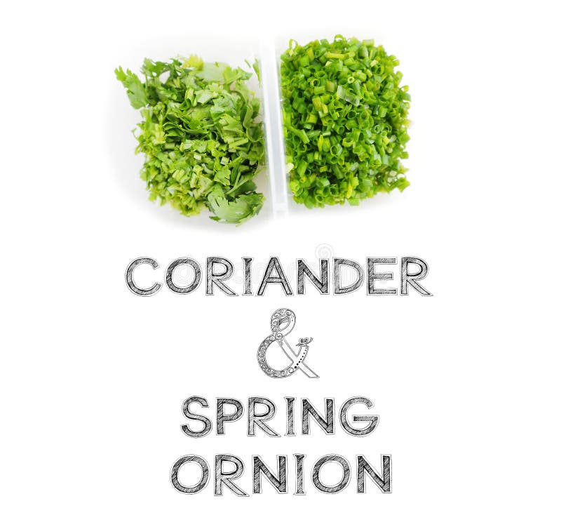 Coriander and spring onion stock image. Image of kitchen - 71516915