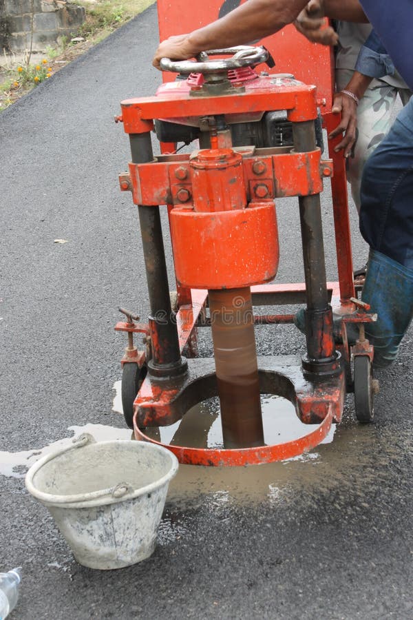 Coring test stock image. Image of motor, equipment, street - 101441905