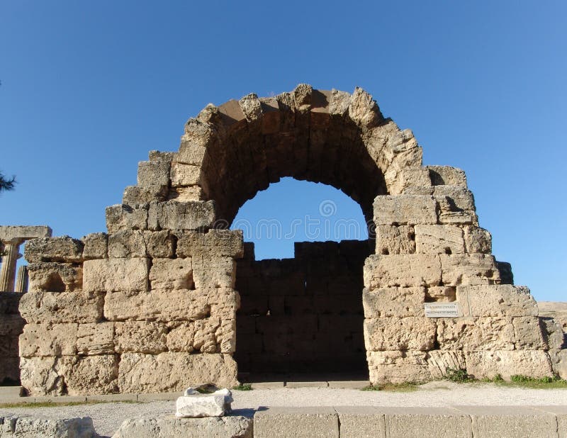 Corinth Acropolis editorial stock image. Image of historic - 305869634