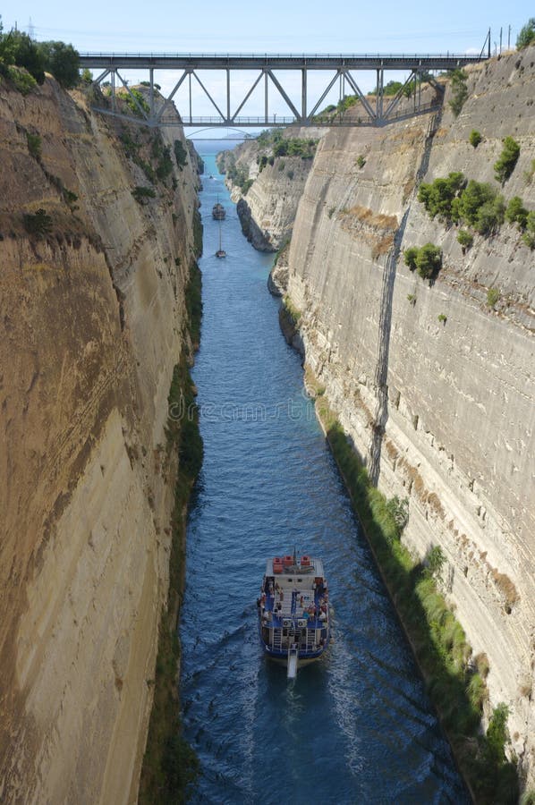 Corinth Canal, Greece stock photo. Image of greece, channel - 14170026