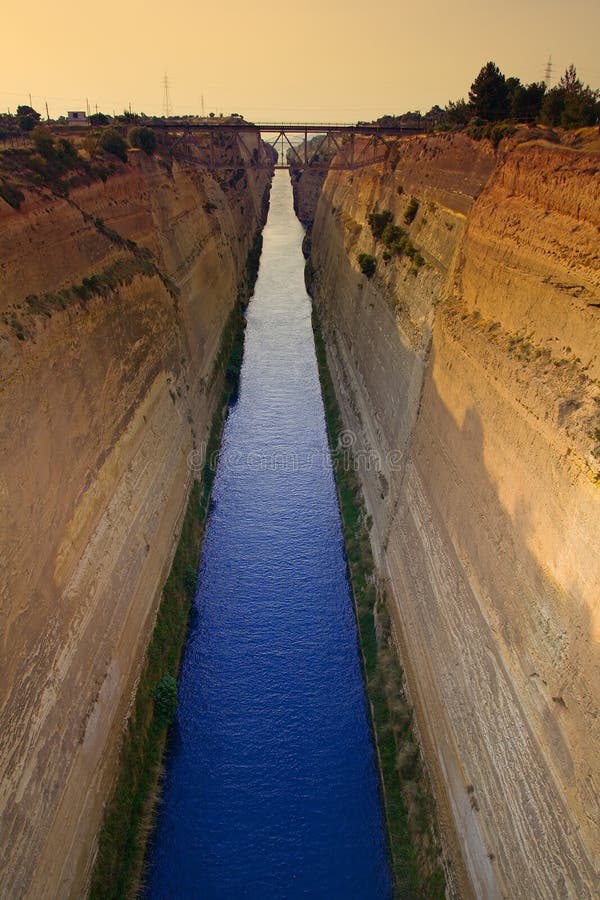 Corinth Canal, Greece stock photo. Image of corinthian - 2413608