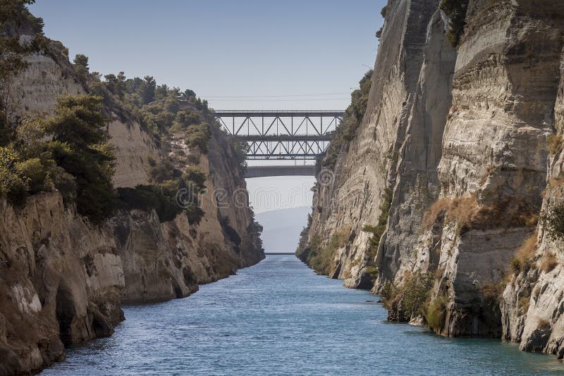 Corinth Canal stock image. Image of horizontal, international - 90466481