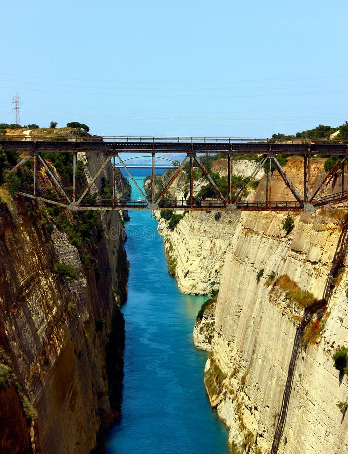 Corinth channel in Greece stock photo. Image of rock - 40900998