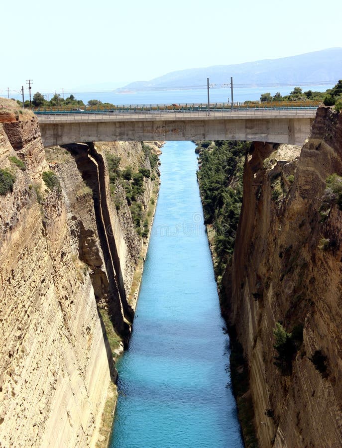 Corinth channel in Greece stock image. Image of europe - 40901081