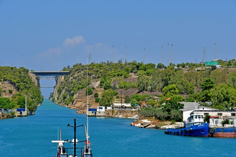 Corinth Greece - August 30 2022 : Picturesque Canal Editorial Image ...