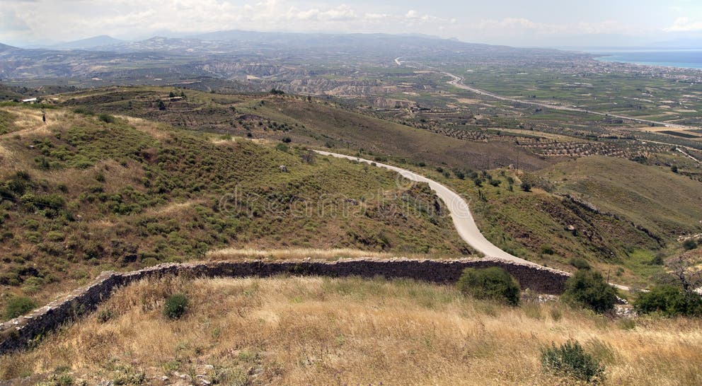 Corinth landscape, Greece stock photo. Image of mountains - 69292572