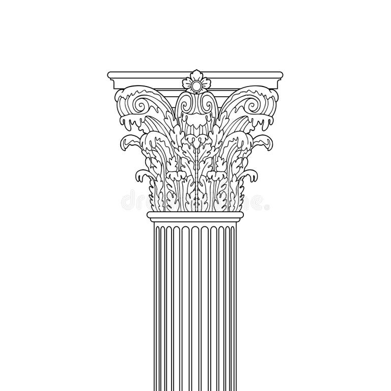 Doric Column Line Art Stock Illustrations – 696 Doric Column Line Art ...