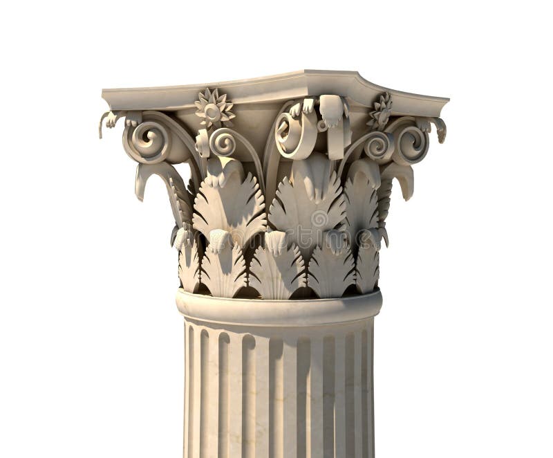 Corinthian column capital stock illustration. Illustration of ...