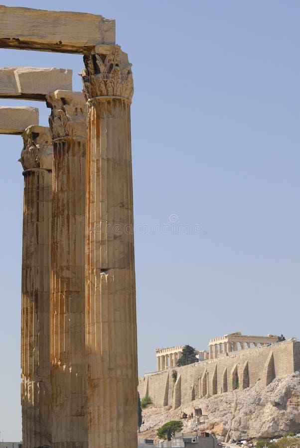 Corinthian columns stock photo. Image of zeus, greek - 12590072