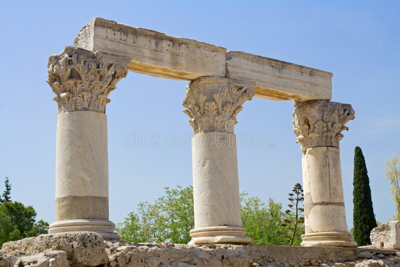 Corinthian columns stock image. Image of marble, archaeology - 2787545
