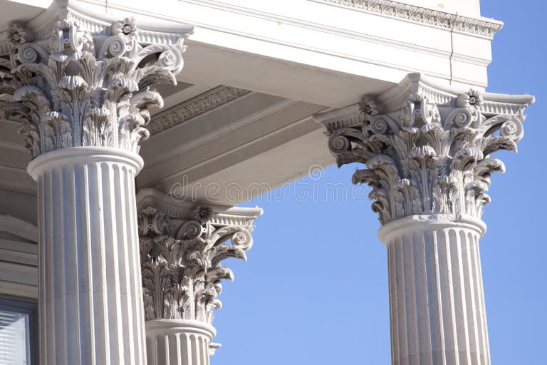 Corinthian columns stock image. Image of judicial, greek - 7622463