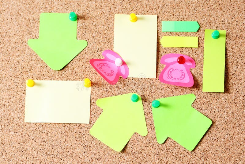 Cork-board stock photo. Image of billboard, office, yellow - 7662082