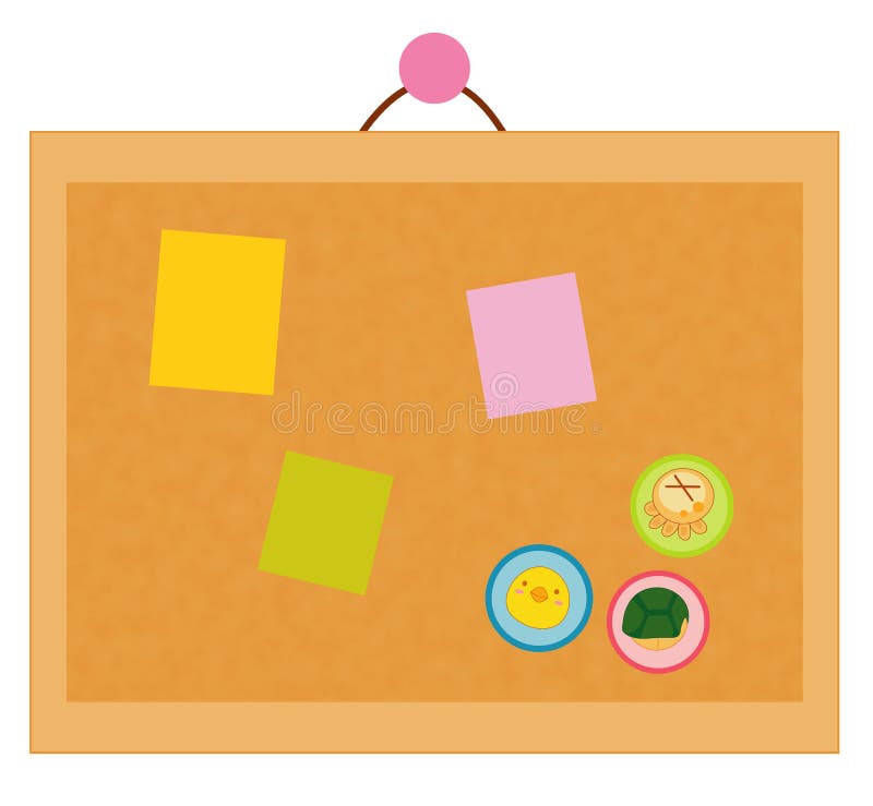 Cork Bulletin Board. Vector Stock Vector - Illustration of collection ...