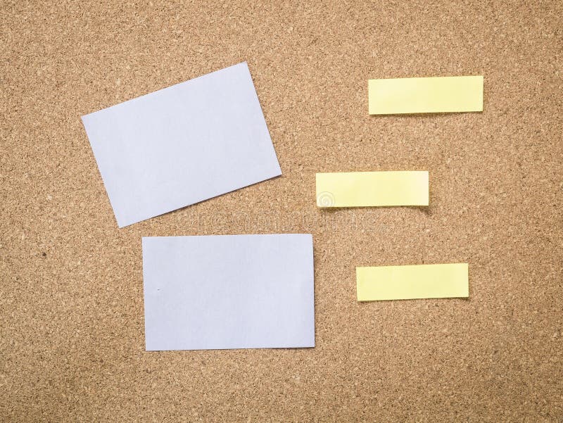 Cork Board with Blank Note Paper Stock Photo - Image of announce, post ...