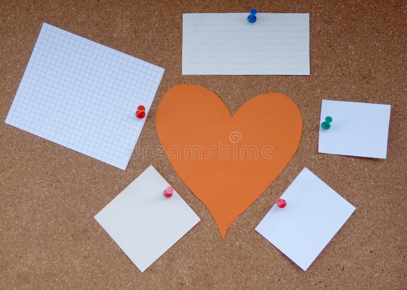 Cork board papers stock image. Image of fastener, communicate - 37259083