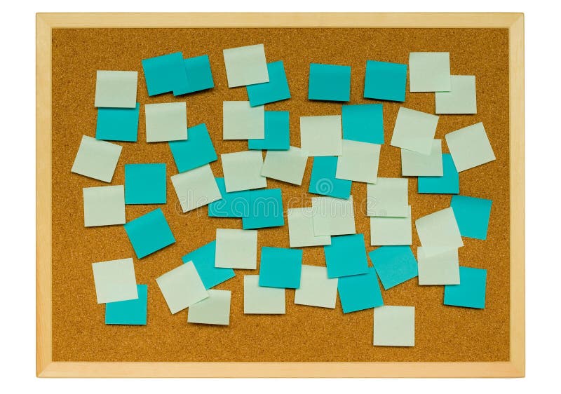 Cork Board with Sticky Notes Stock Image - Image of plain, texture: 4717479