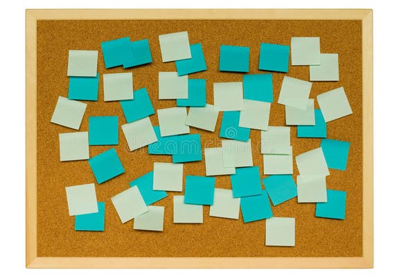 Cork Board with Sticky Notes Stock Image - Image of plain, texture: 4717479