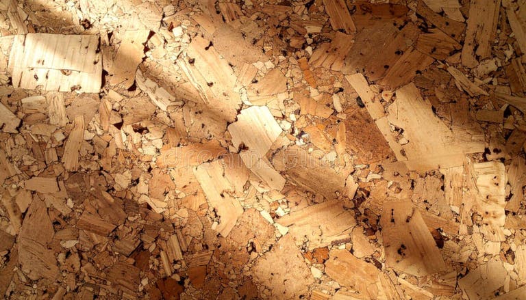 Cork Board Texture with Natural Light Patterns in Brown Tones Close Up ...