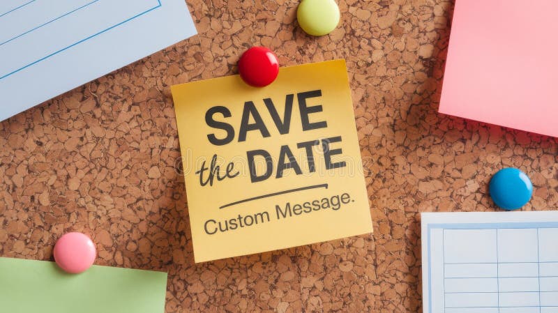 Save Date Important Sticky Note Stock Illustrations – 164 Save Date ...