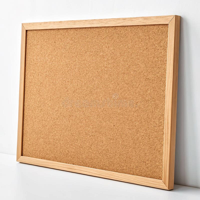 Cork Bulletin Board on White Background Stock Illustration ...