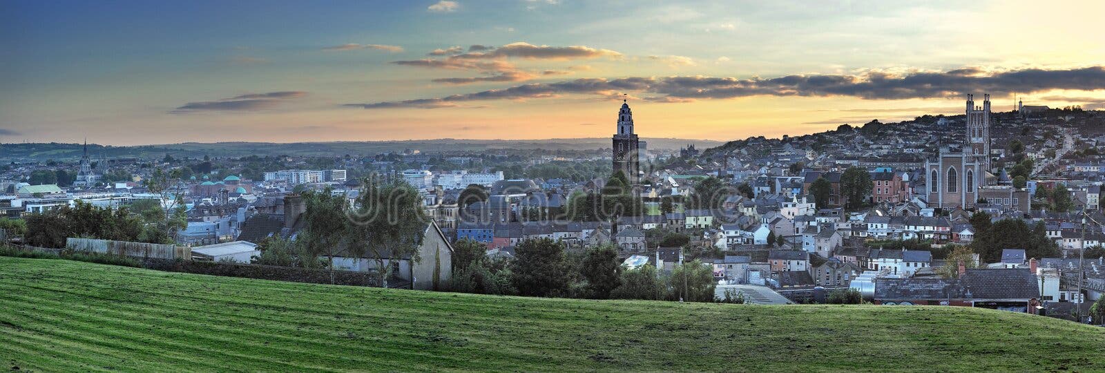 Amazing Sunset at the River of Cork City Stock Image - Image of dusk ...