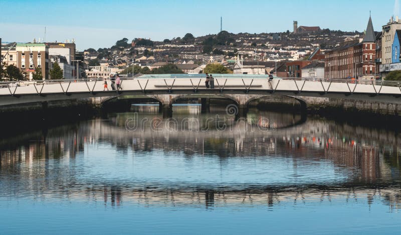 Cork City and the River Lee in the Republic of Ireland Stock Photo ...